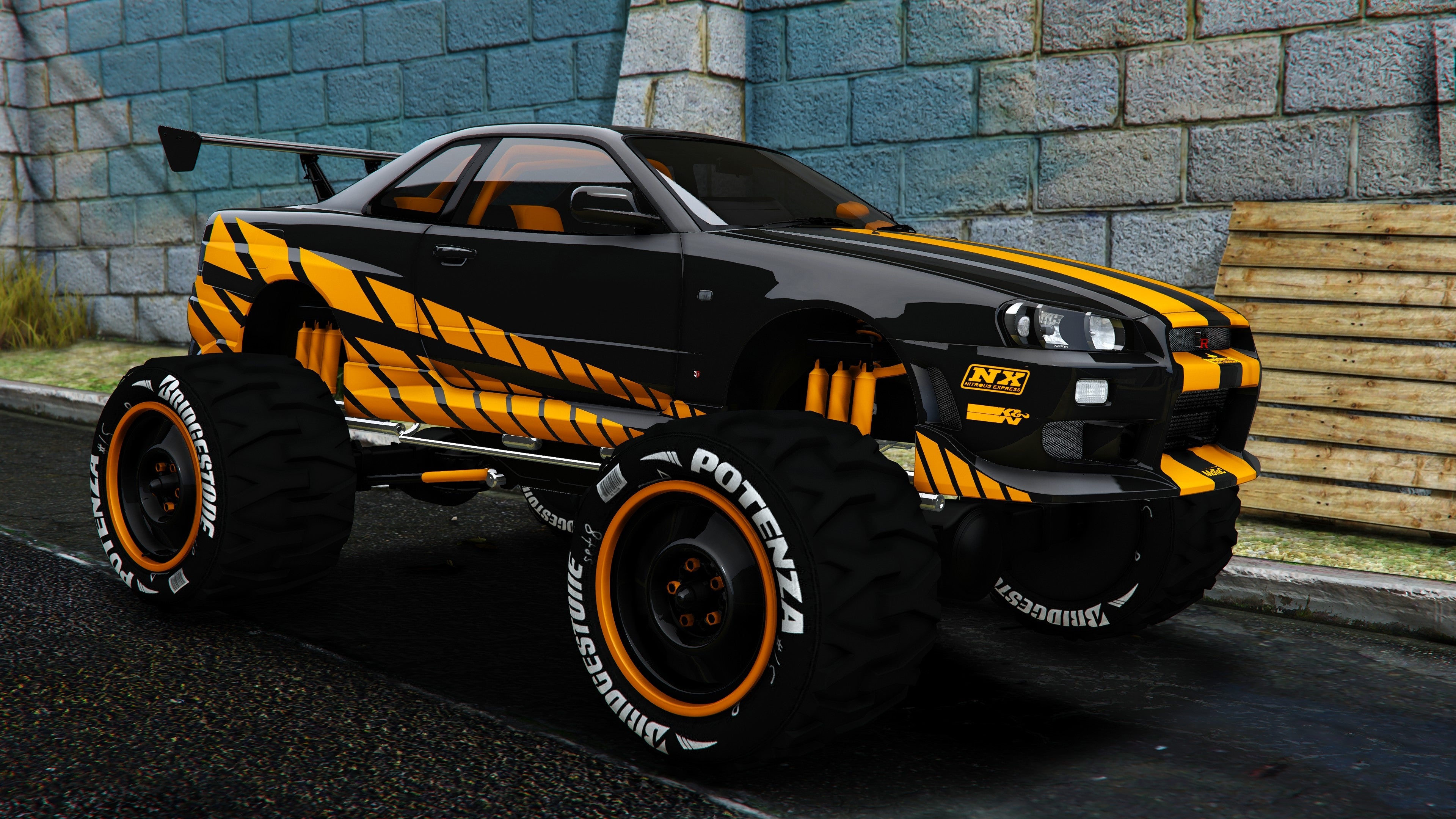 Nissan Skyline R34 Monster Truck | Rmod Customs – Gorilla Cars & MLO