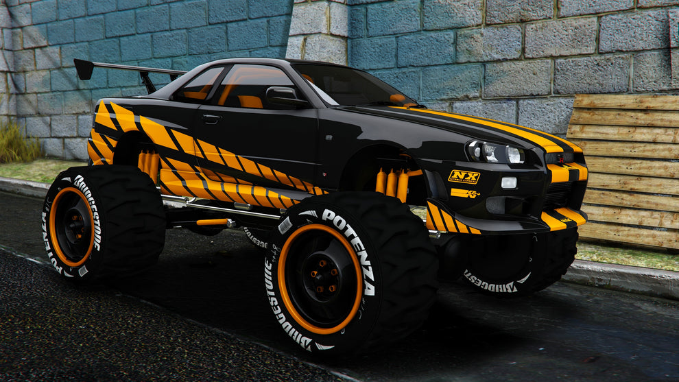 Nissan Skyline R34 Monster Truck | Rmod Customs – Gorilla Cars & MLO