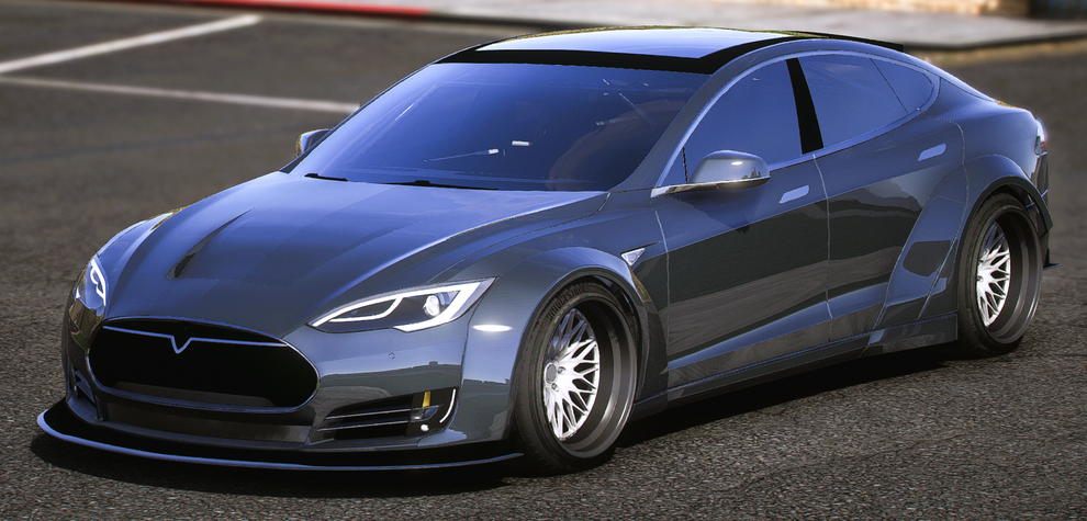(Debadged) Tesla Model S Widebody | Underground Customs – Gorilla Cars ...