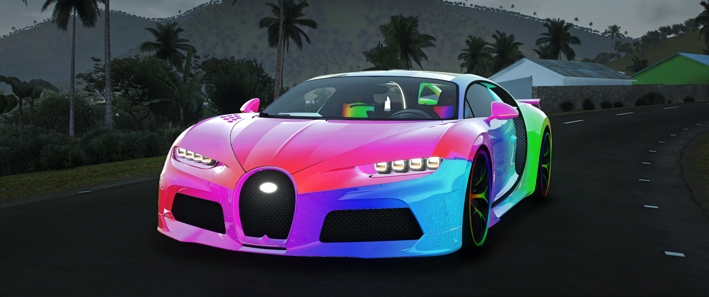 Bugatti Chiron SuperSport +300 Rainbow Candy Edition [Dinamic RGB Ligh – Gorilla Cars & MLO