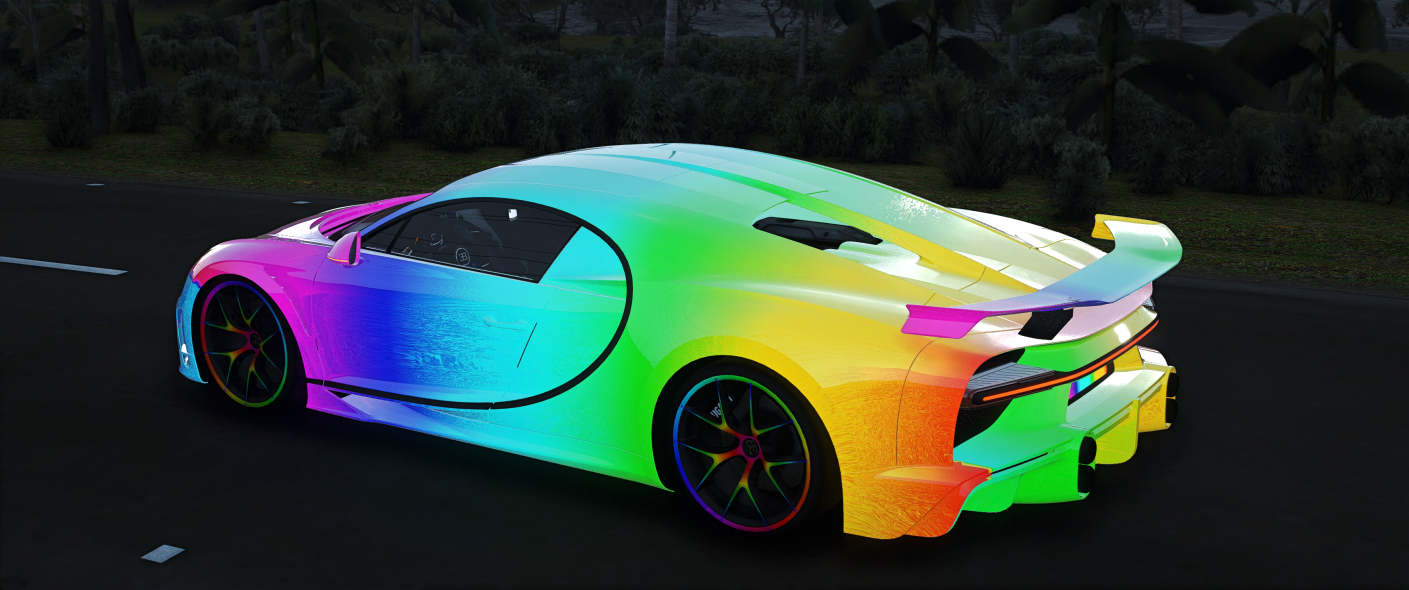 Bugatti Chiron SuperSport +300 Rainbow Candy Edition [Dinamic RGB Ligh – Gorilla Cars & MLO