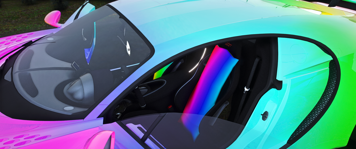 Bugatti Chiron SuperSport +300 Rainbow Candy Edition [Dinamic RGB Ligh ...