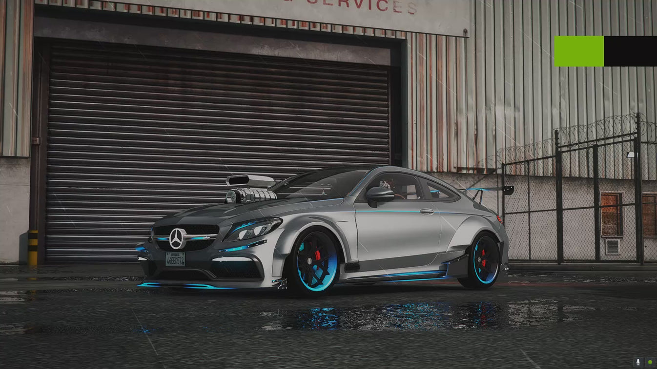 Mercedes C63S Widebody Twin-Turbo [Dinamic RGB Lights] – Gorilla Cars & MLO